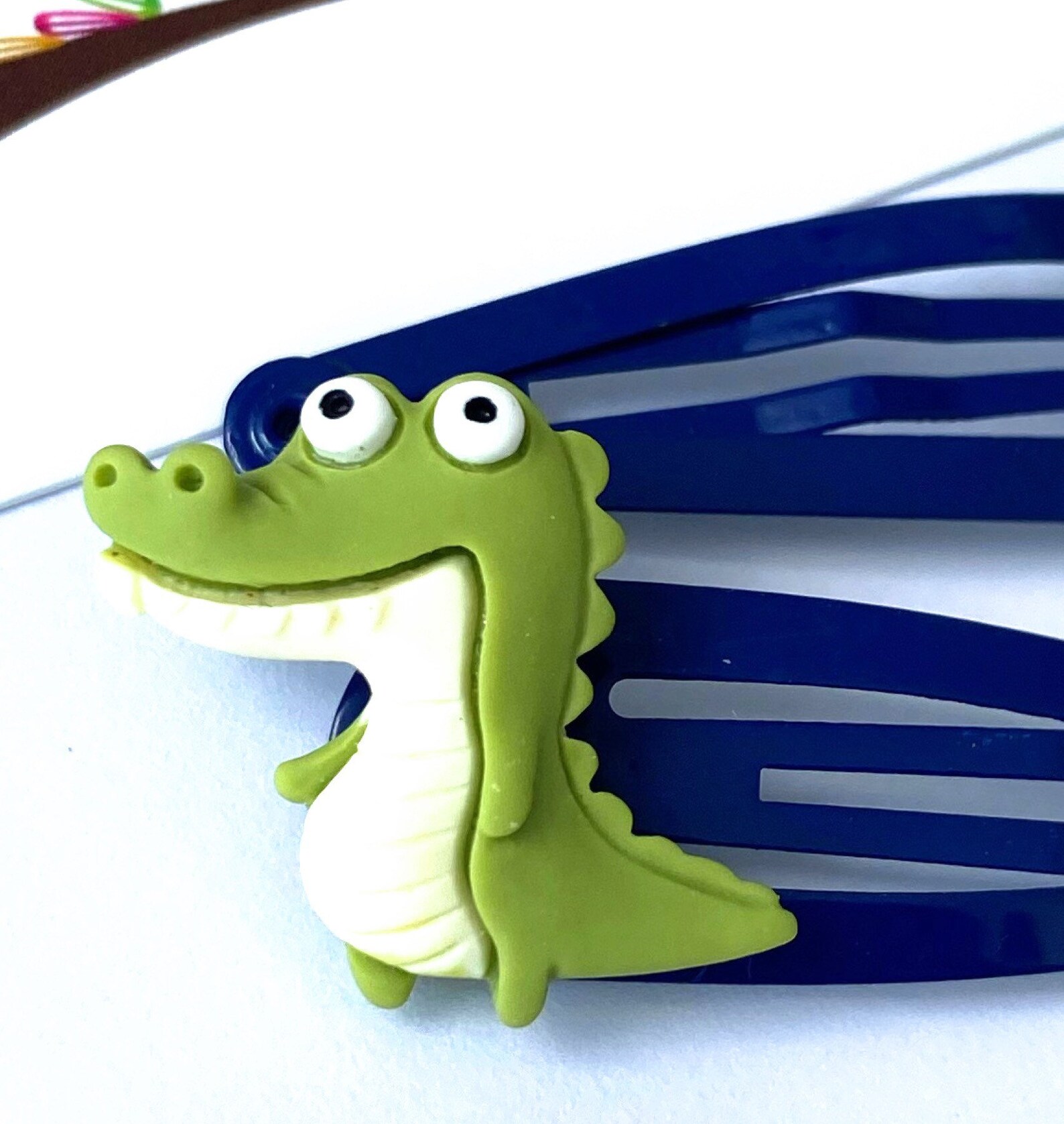 Ali the Gator Hair Clips x2 Alligator Hair Clips Crocodile | Etsy