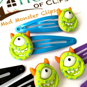 Mad Monster Hair Clips X2 - Monster Non Slip Barrettes - Monster Hair ...