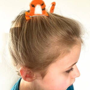 Fuzzy Tiger Ear Hair Clips: Fun Animal Alligator Clips (x2) - Etsy