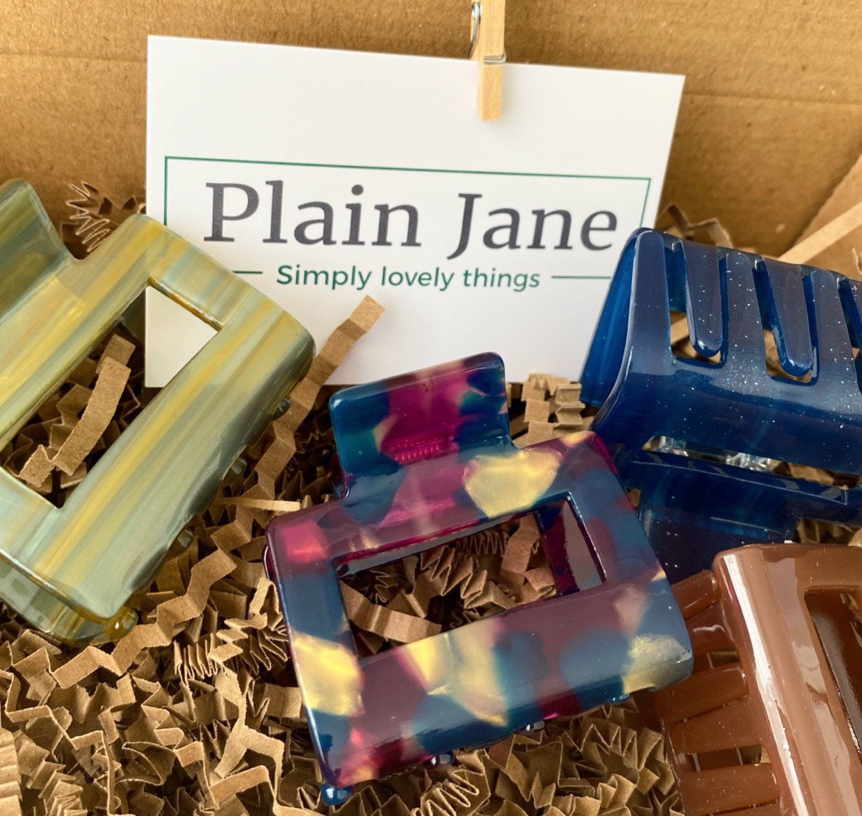 The Handbag Claw by Plain Jane Ladies Square Hair Claw - Etsy