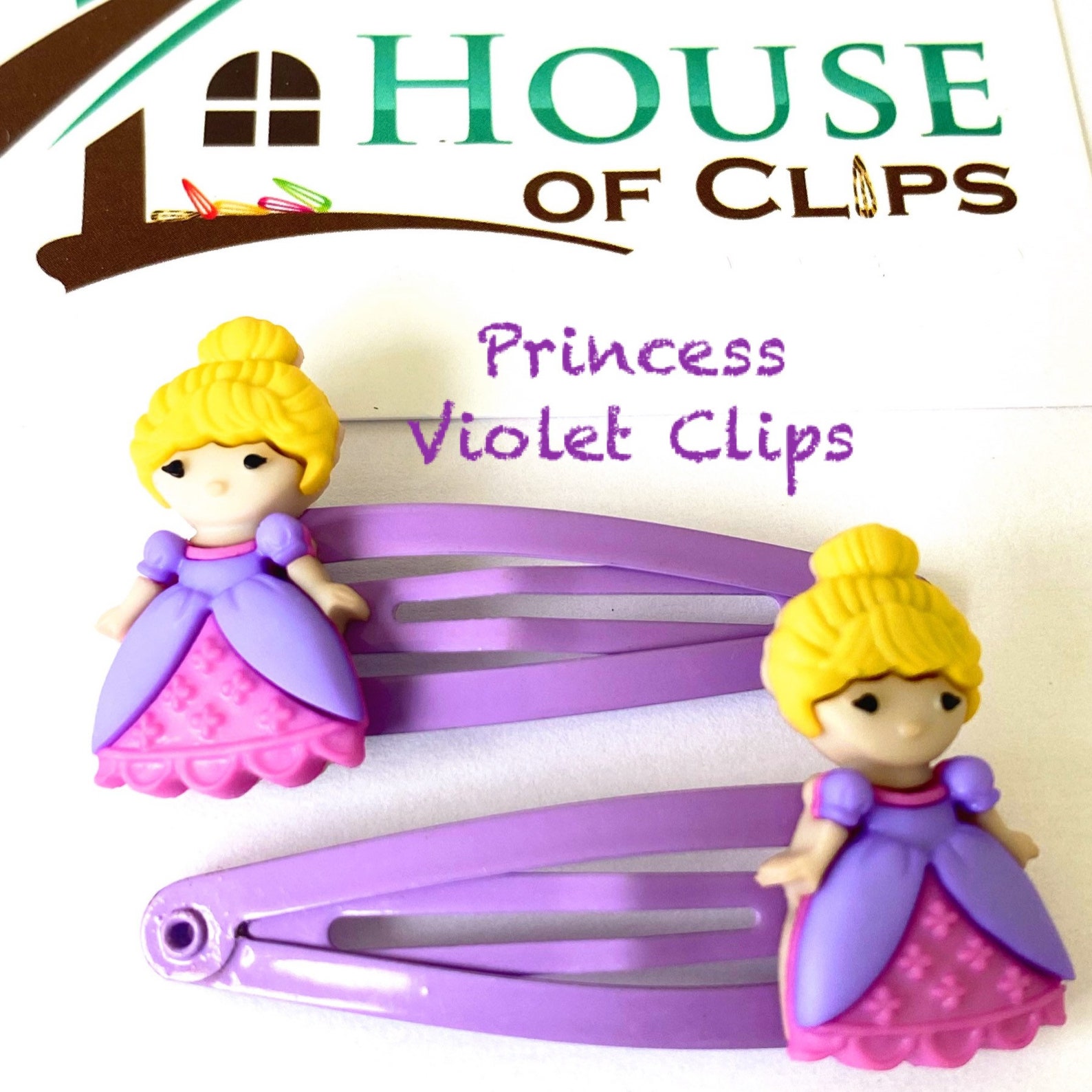 Flower Princess Hair Clips X2 Pretty Princess Hair Clips | Etsy