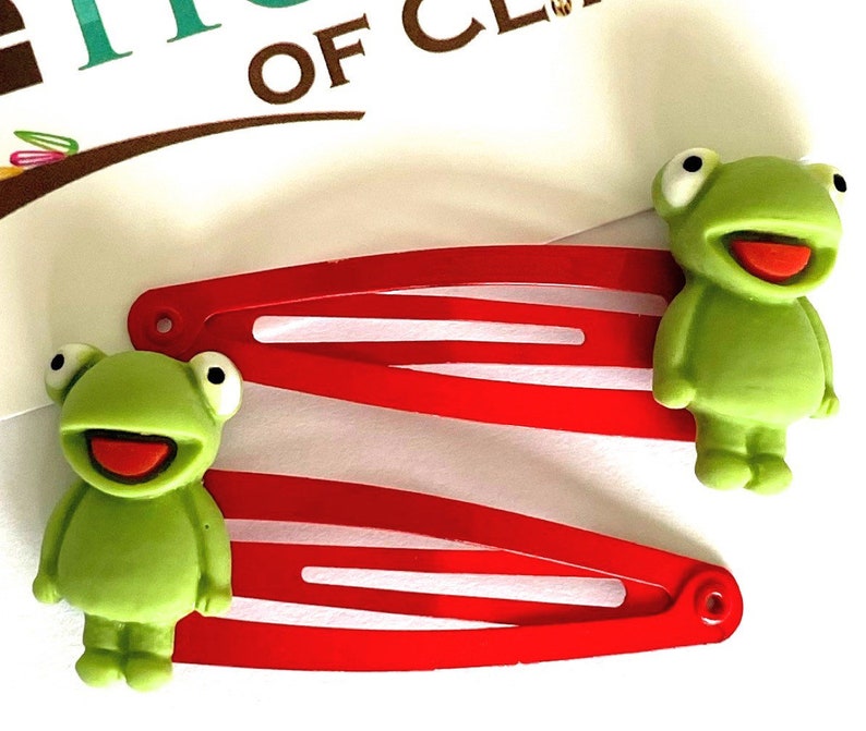 Froggy Hair Clips X2 - Frog Non Slip Barrettes - Great Gift for Girls ...