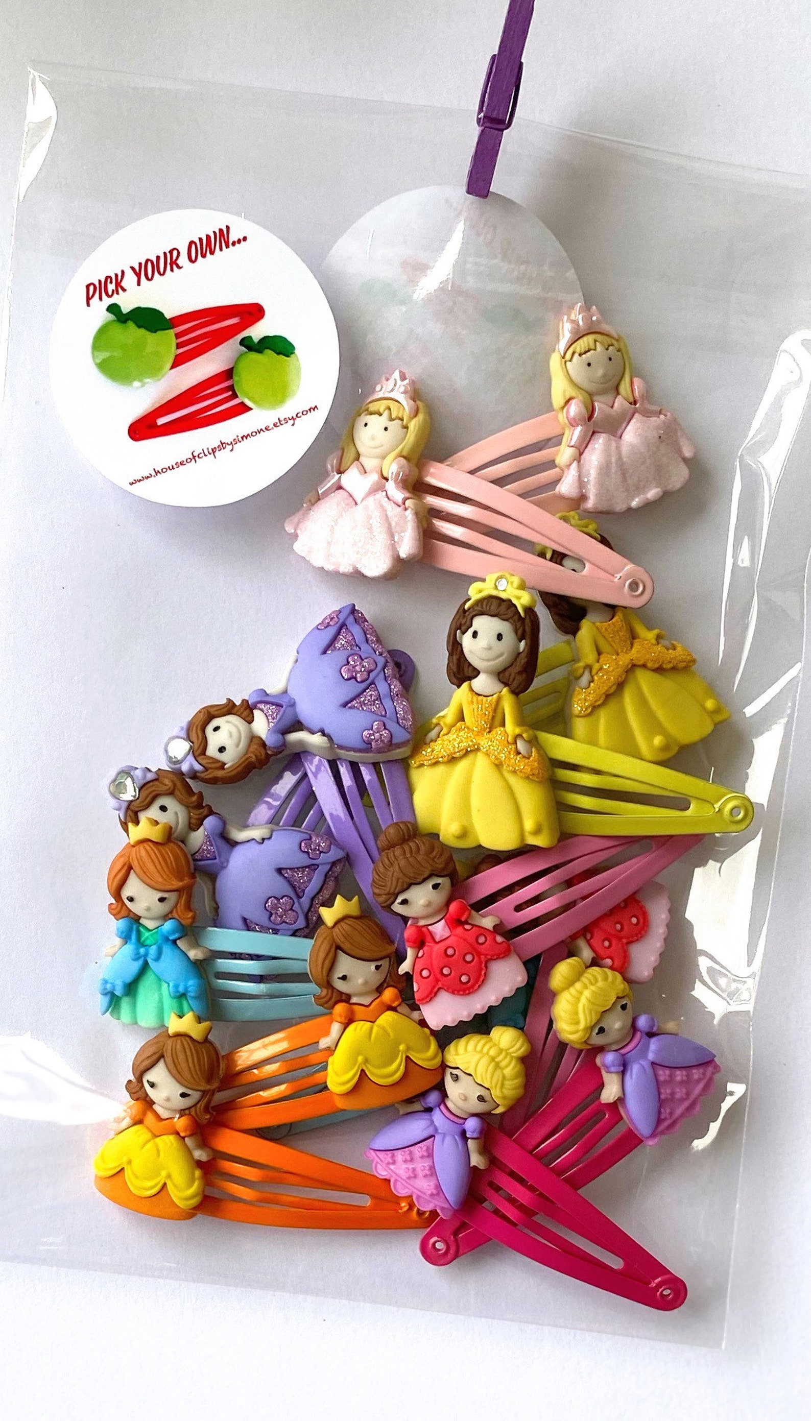 Princess Gift Set X7 Sets of Princess Hair Clips Gifts for - Etsy