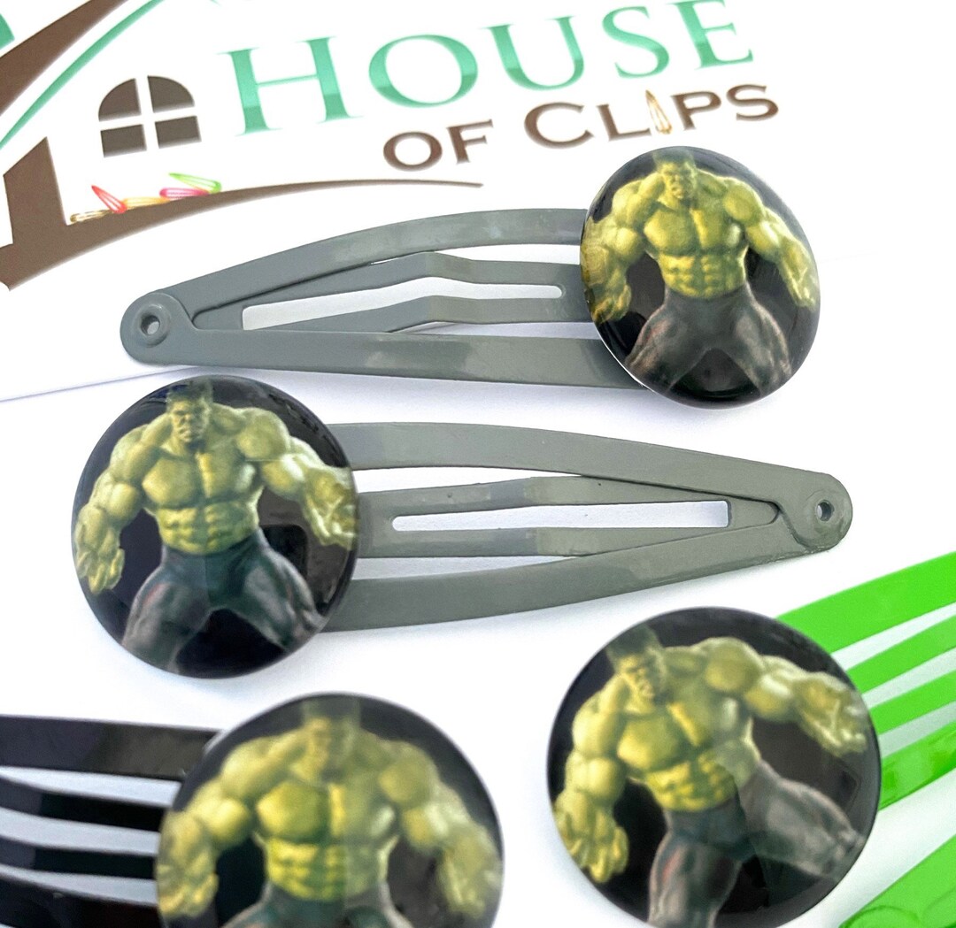 Incredible Hulk Hair Clips X2 Snap Clip Boys Hair Clip - Etsy