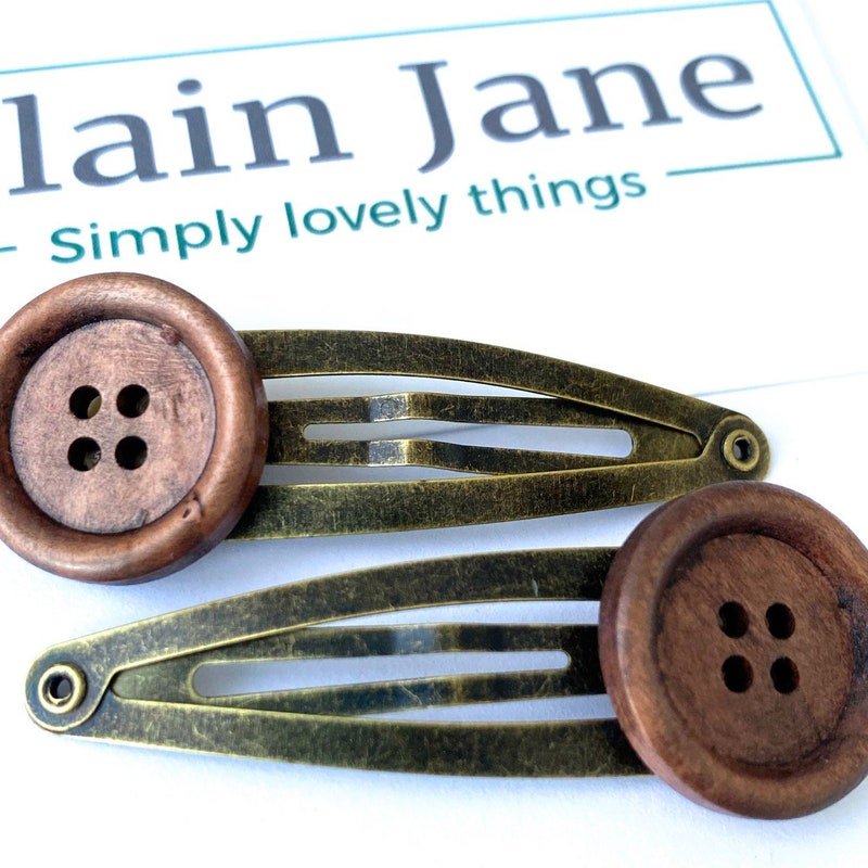 Cute Button Hair Clip - Etsy UK
