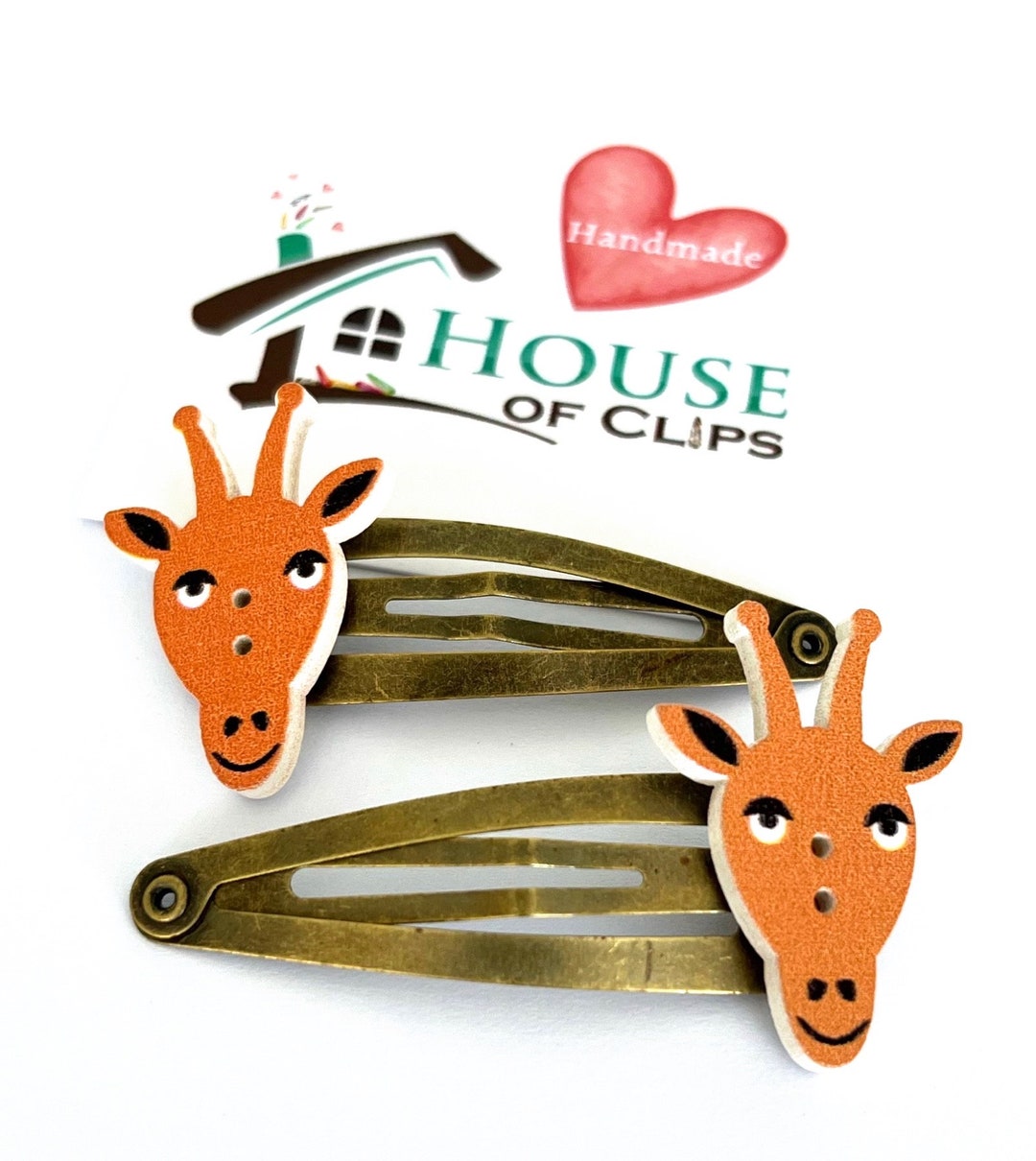 Victorian Hair Clip Collection - Gilda Giraffe Hair Clips - Giraffe ...