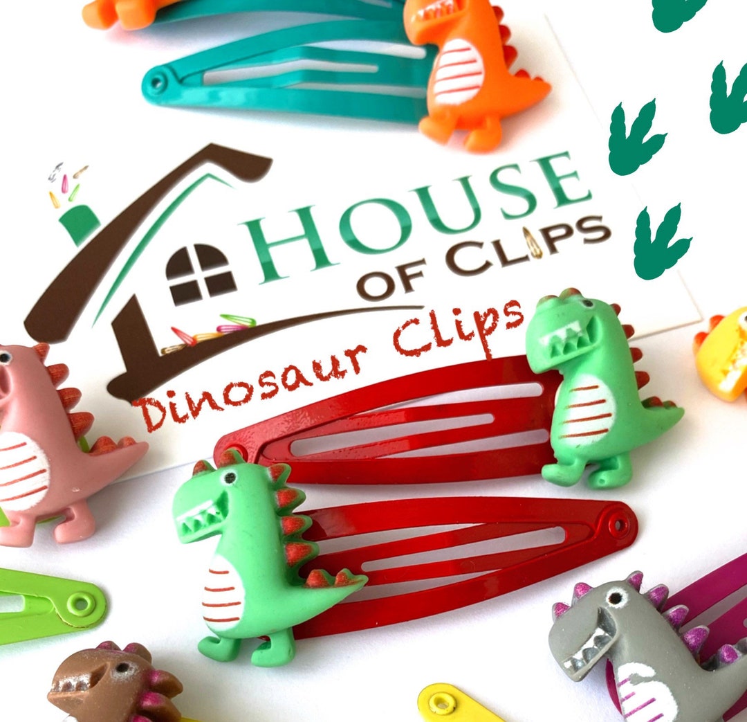 Dinosaur Hair Clips: Non Slip Monster Barrettes (set of 2) - Etsy