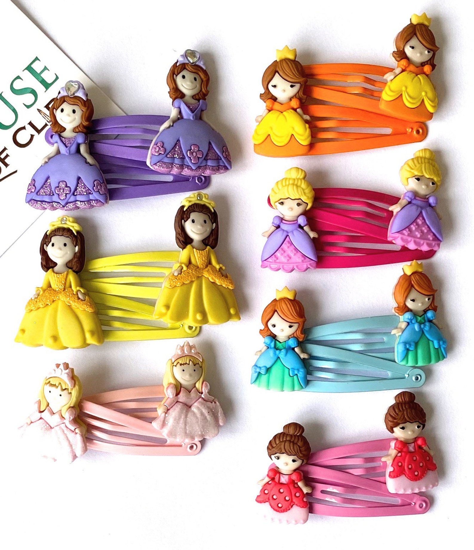 Princess Gift Set X7 Sets of Princess Hair Clips Gifts for - Etsy