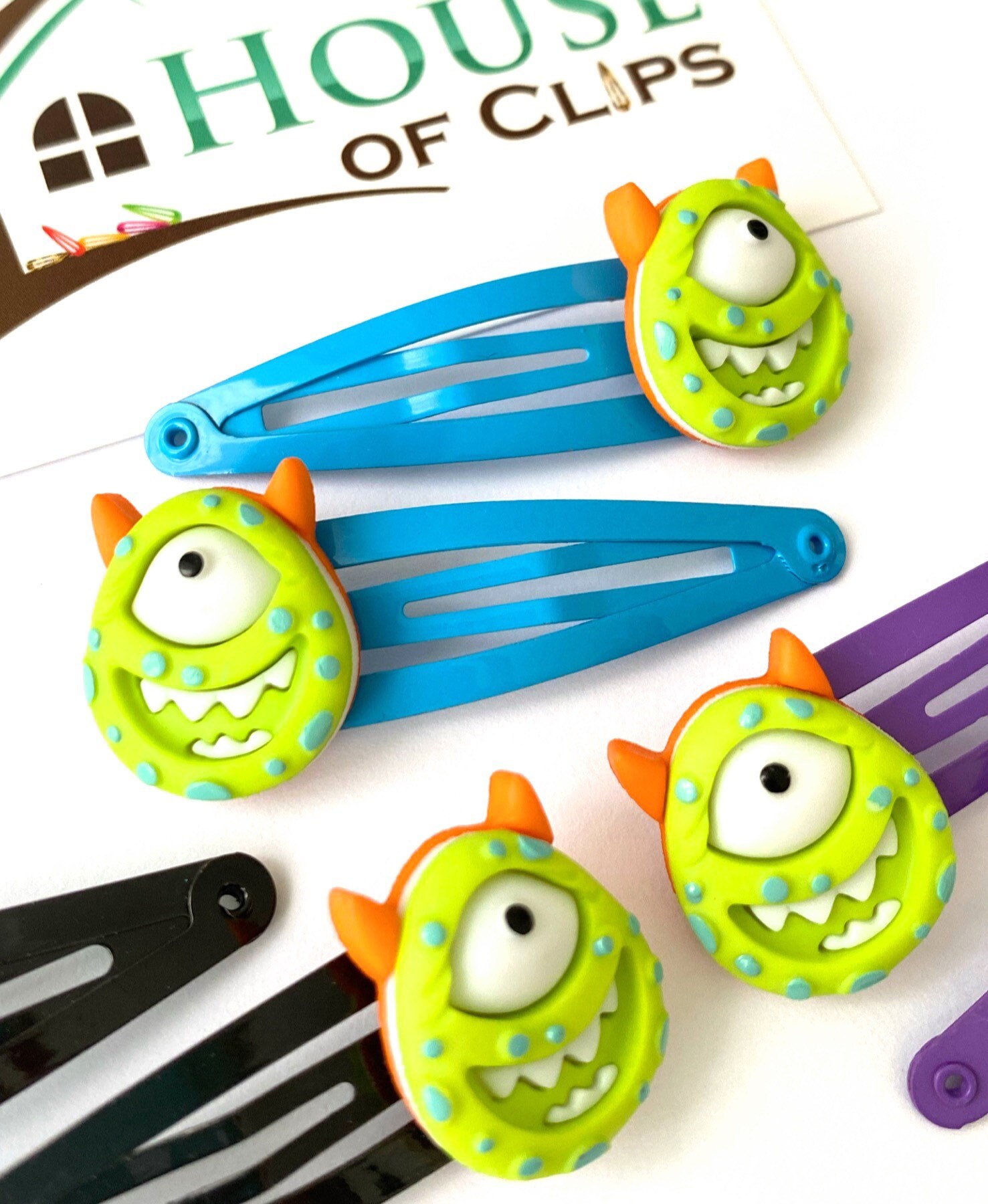 Mad Monster Hair Clips X2 - Monster Non Slip Barrettes - Monster Hair ...