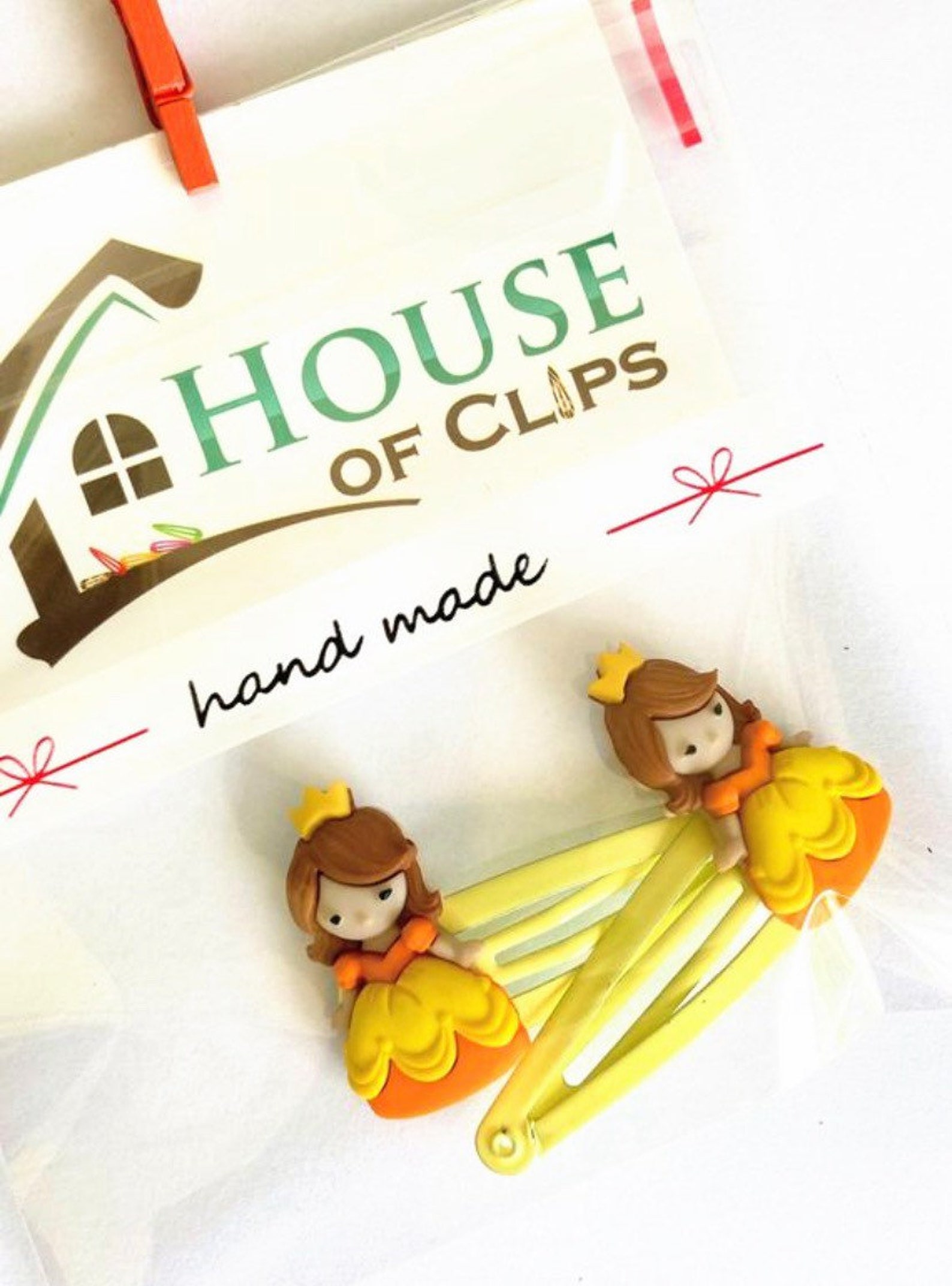 Flower Princess Hair Clips X2 Pretty Princess Hair Clips | Etsy