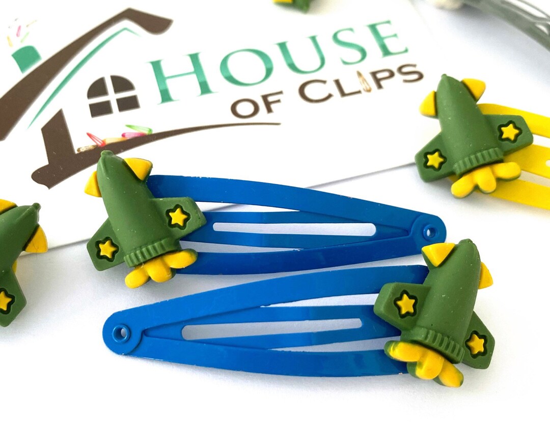 Rocket Hair Clips: Non-slip Barrettes, Blast off Design (set of 2) - Etsy