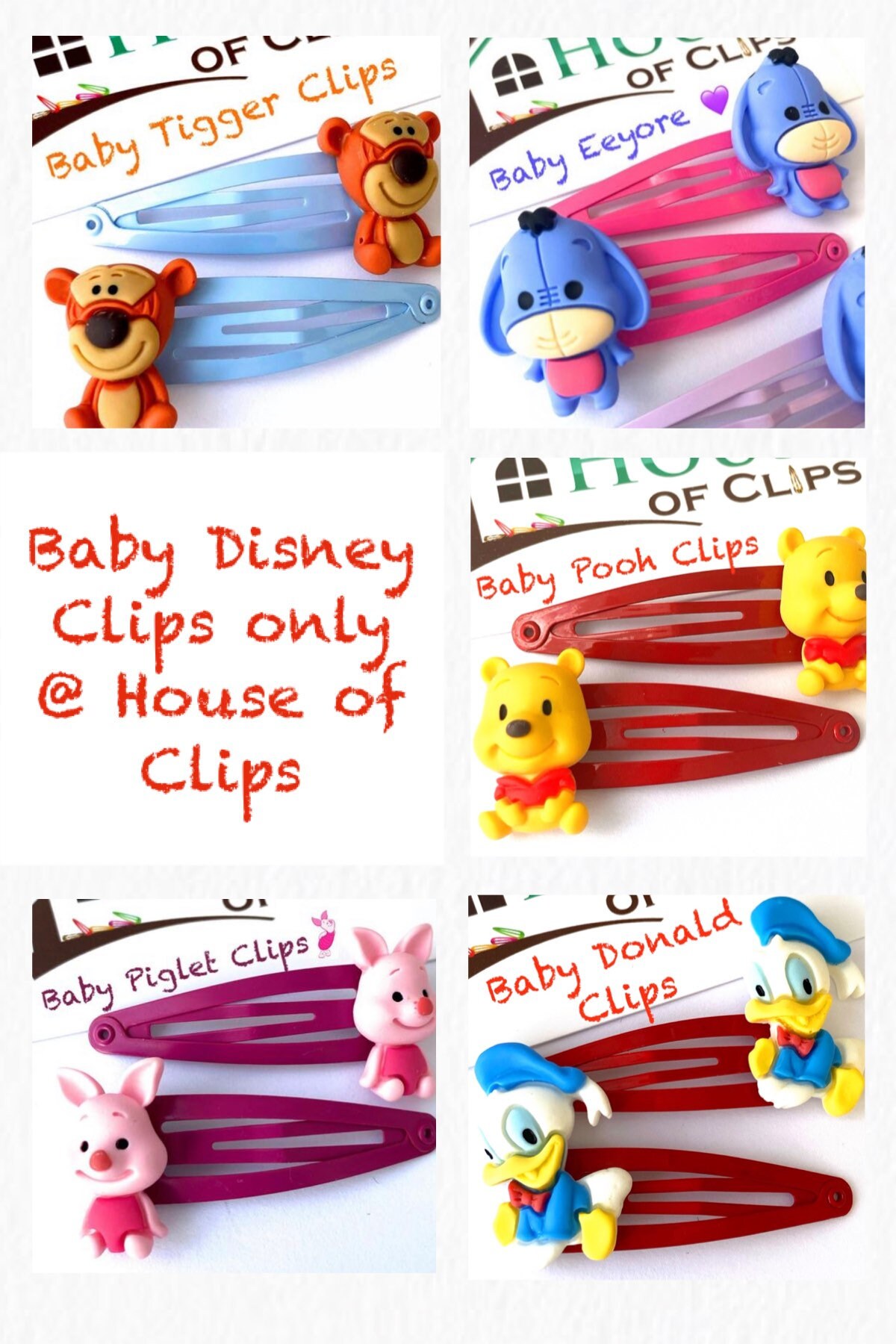 Donald Duck Hair Clips - Disney Hair Clips - Baby Donald Duck Hair ...