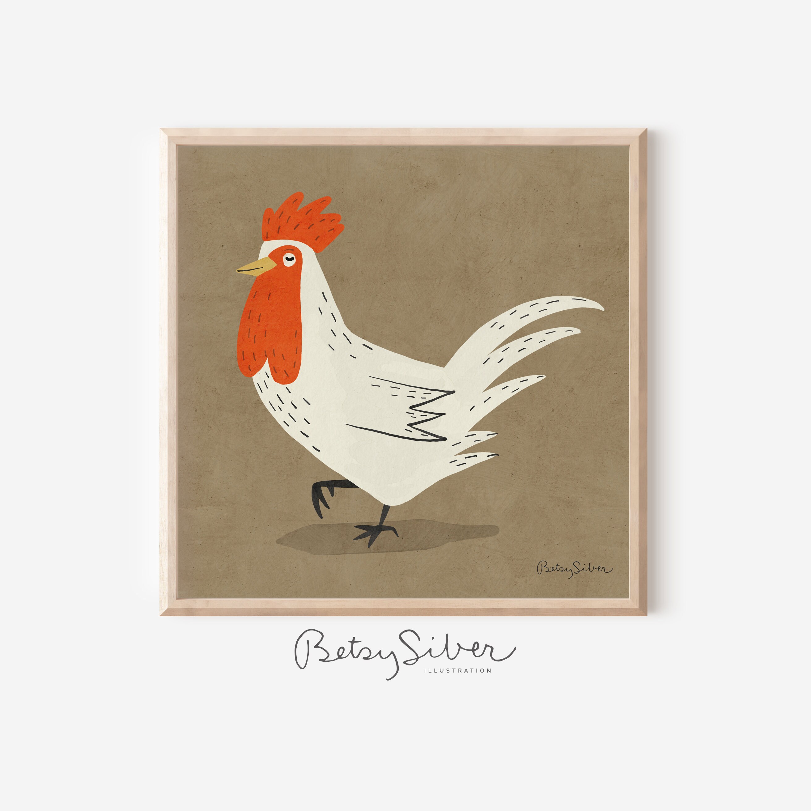 Rooster Art Print Kid Room Decor Nursery Wall Art Rooster Wall Art Farm ...