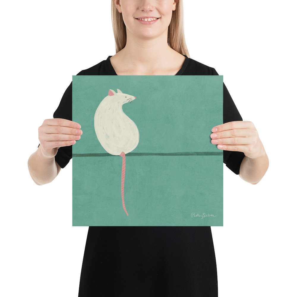 Rat Art Print Kid Room Decor Nursery Wall Art Rat Wall Art Rat Poster ...