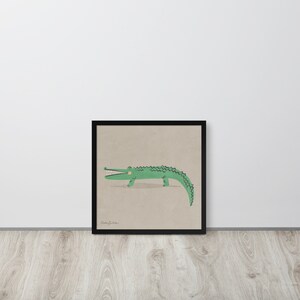 Framed Crocodile Art Print | Kid Room Decor | Nursery Wall Art ...
