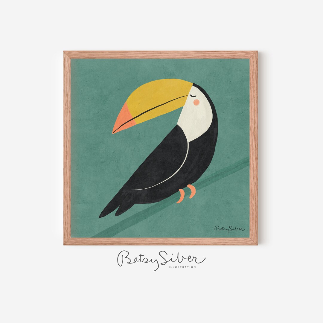 Framed Tucan Art Print Kid Room Decor Nursery Wall Art Tucan Wall Art ...