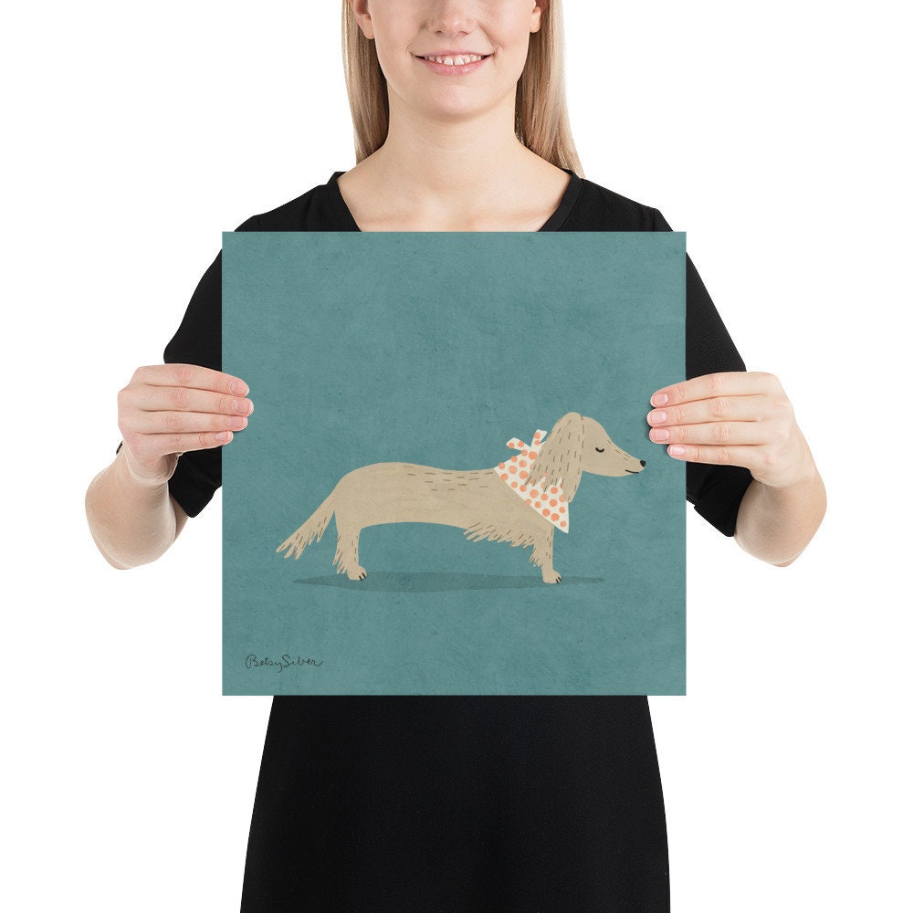 Dachshund Art Print | Kid Room Decor | Nursery Wall Art | Weiner Dog ...