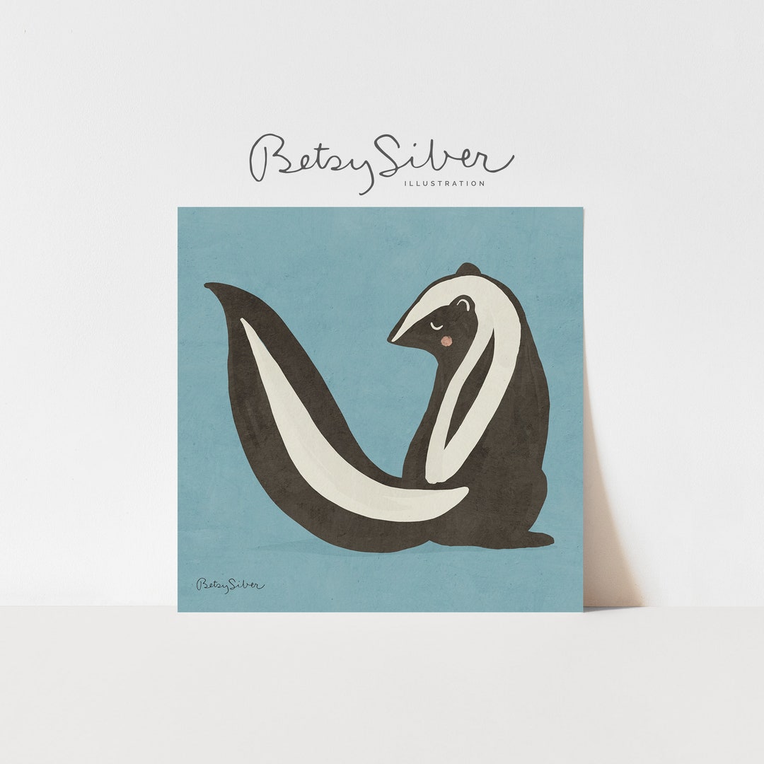 Skunk Art Print | Kid Room Decor | Nursery Wall Art | Woodlands Wall ...