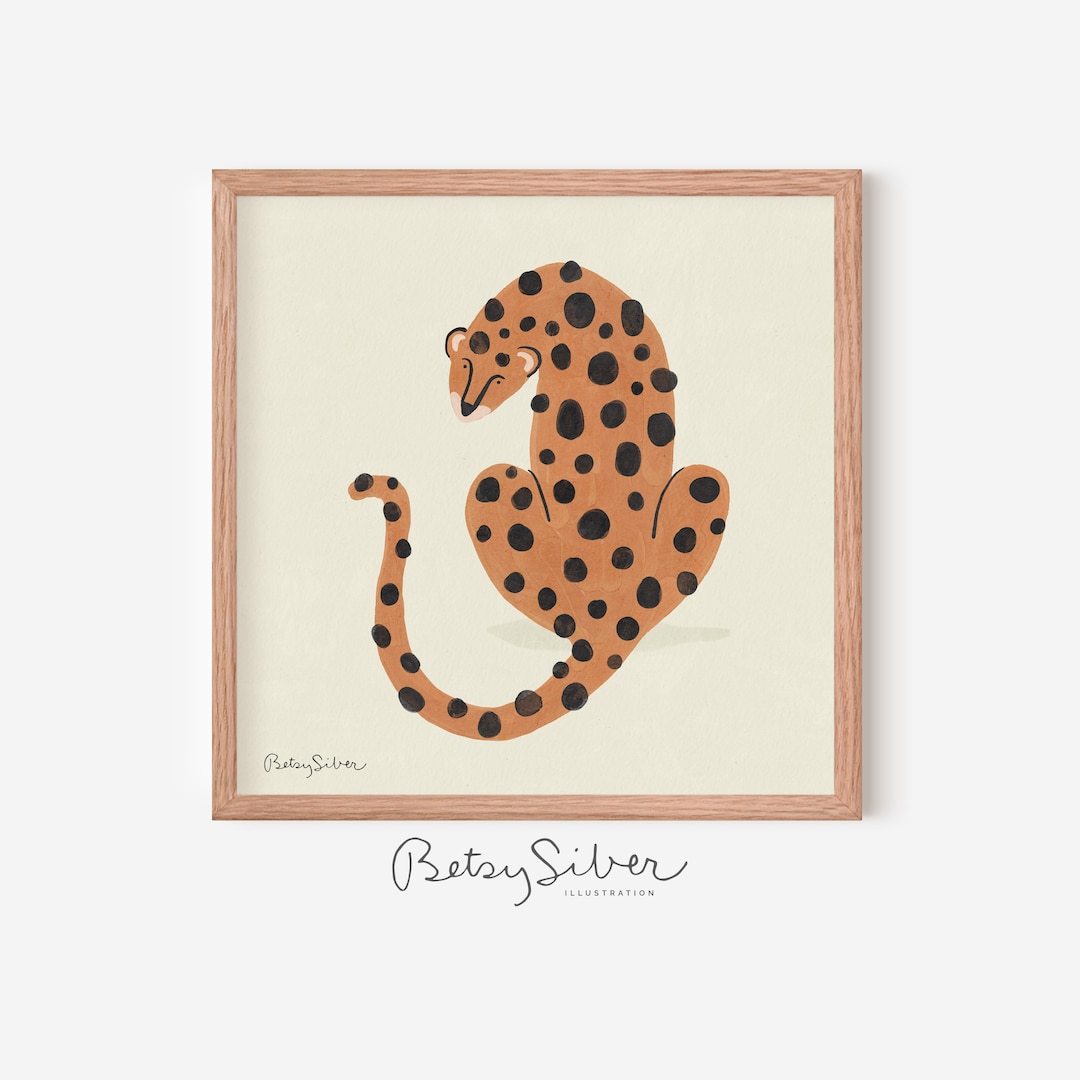 Framed Cheetah Art Print | Kid Room Decor | Nursery Wall Art | Cheetah ...