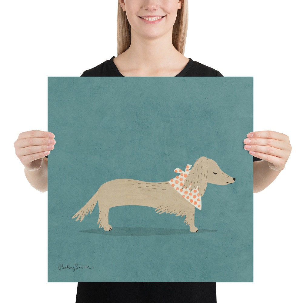 Dachshund Art Print | Kid Room Decor | Nursery Wall Art | Weiner Dog ...