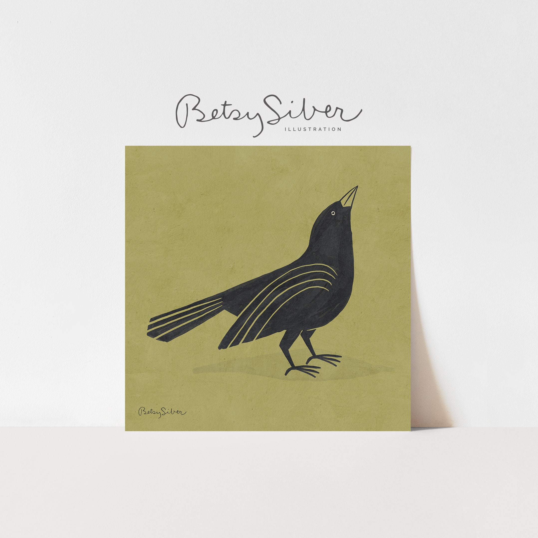 Crow Art Print Spooky Art Print Kid Room Decor Nursery Wall Art Crow ...