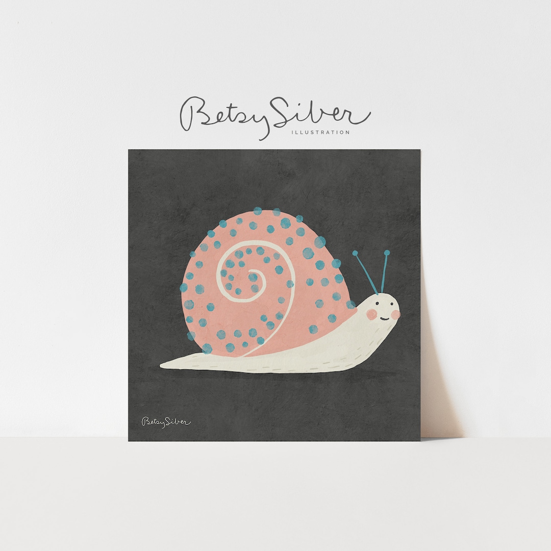Snail Art Print | Kid Room Decor | Nursery Wall Art | Nature Wall Art ...
