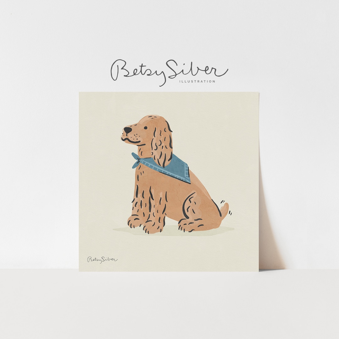 Cocker Spaniel Art Print | Kid Room Decor | Nursery Wall Art | Dog Wall ...