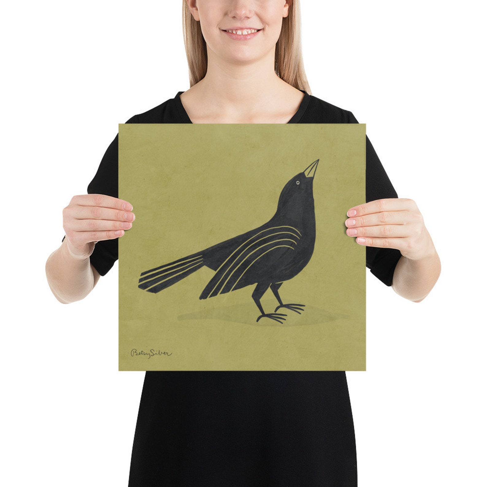 Crow Art Print Spooky Art Print Kid Room Decor Nursery Wall Art Crow ...