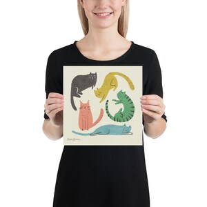 Cat Crew Art Print | Kid Room Decor | Nursery Wall Art | Cat Wall Art ...