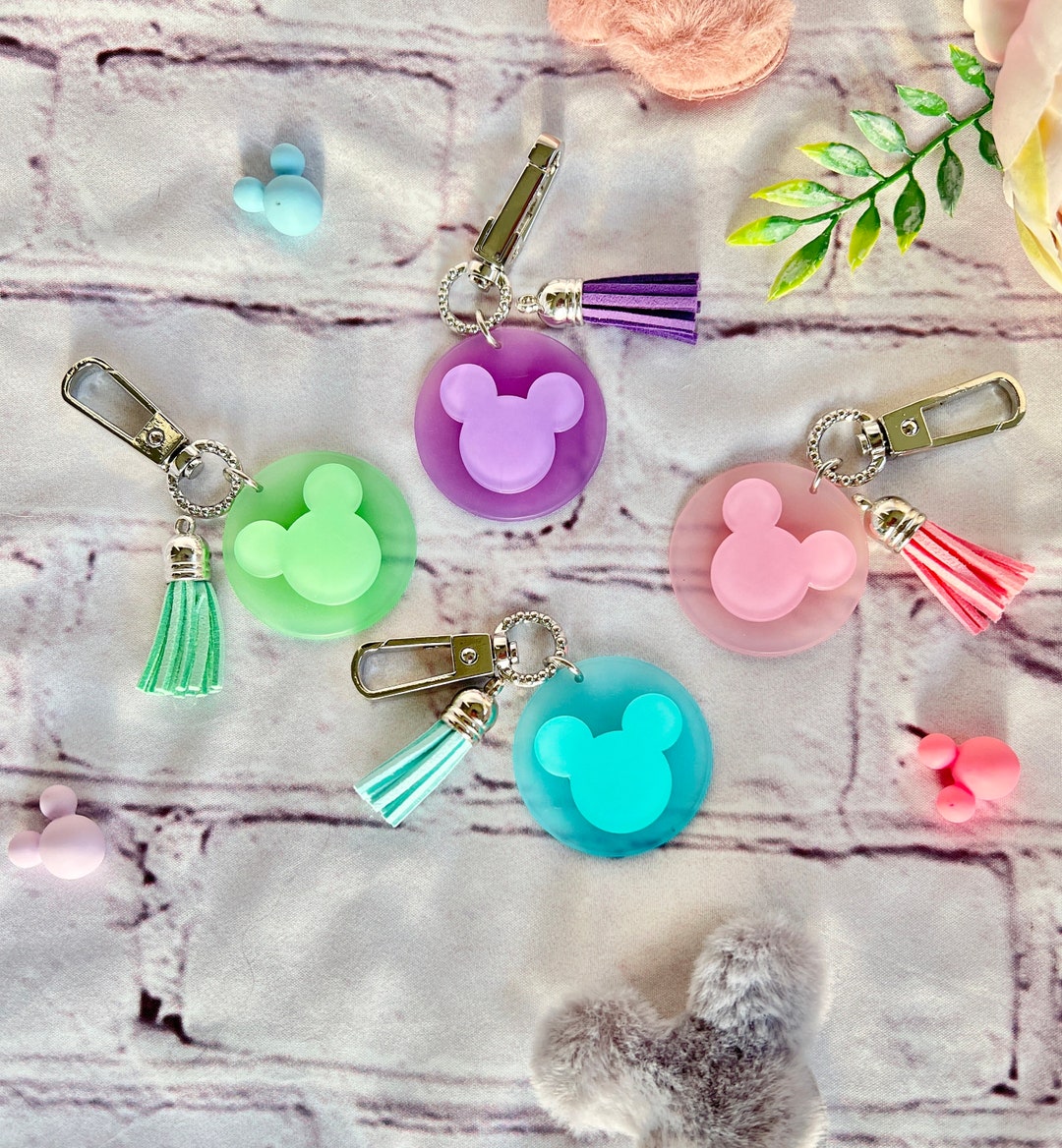 Disney Keychain Sea Glass With Tassel Mickey Bag Dangle for Fanny Pack ...