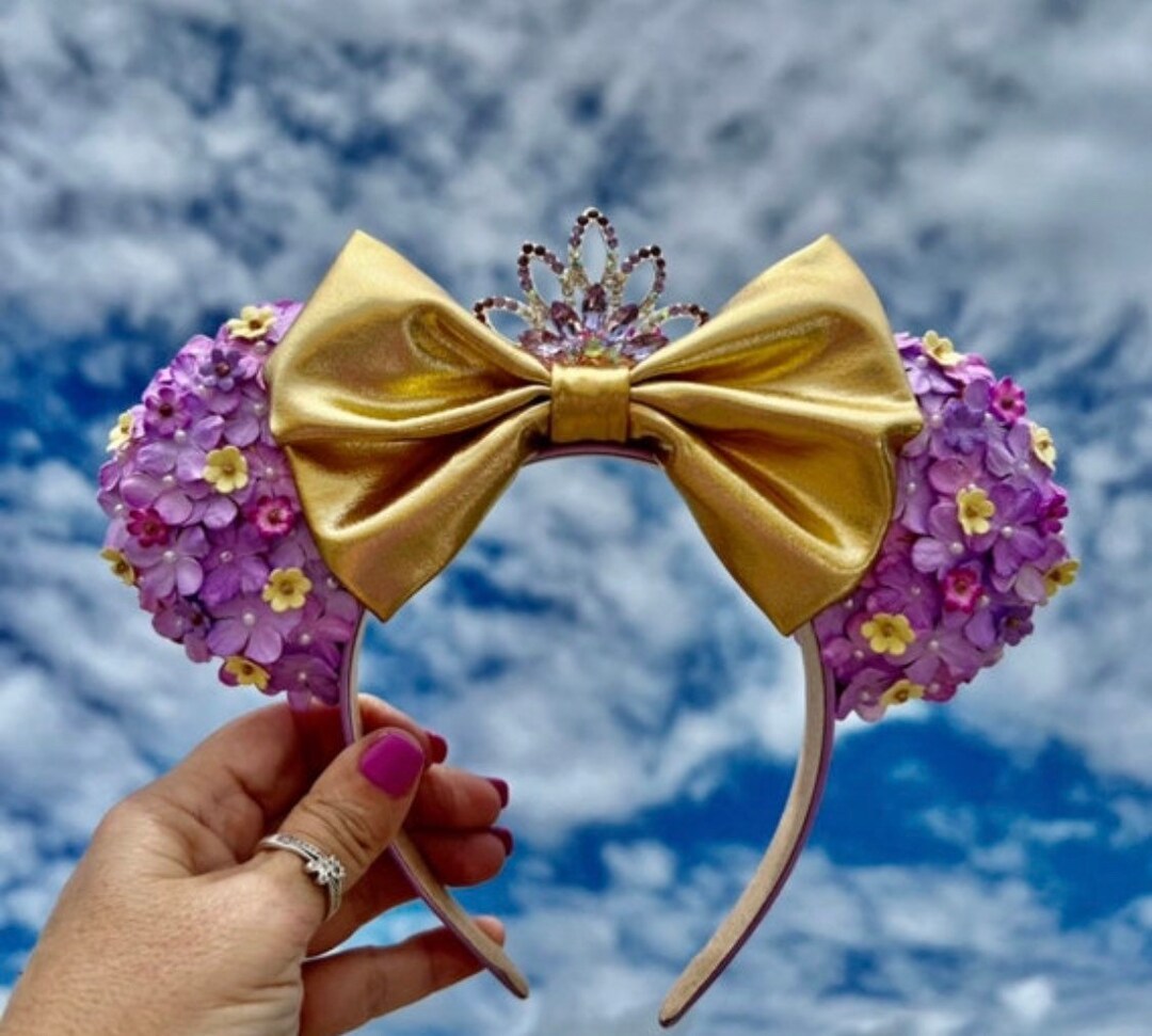 Rapunzel Mickey Ear Floral Rapunzel Cosplay Adult Tangled Ears Minnie ...