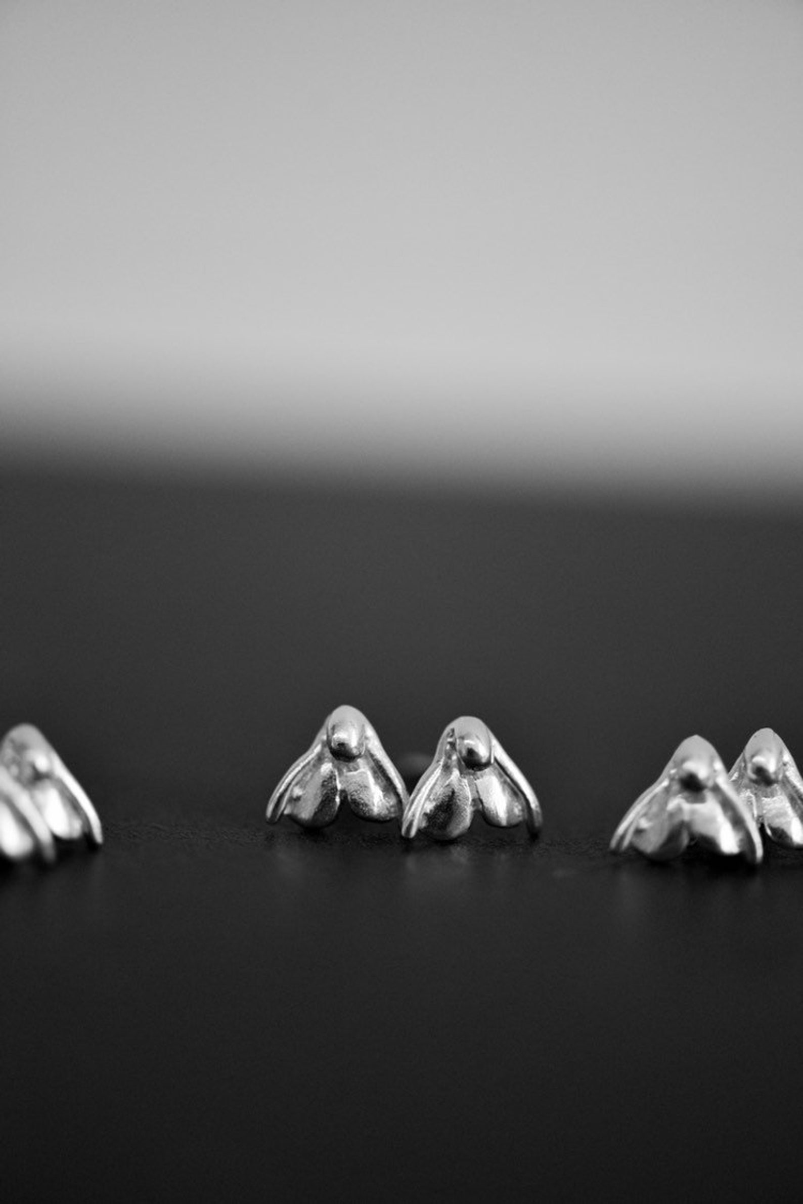 Clitoris Earrings - Sterling Silver Delicate Clit Studs Handmade by ...
