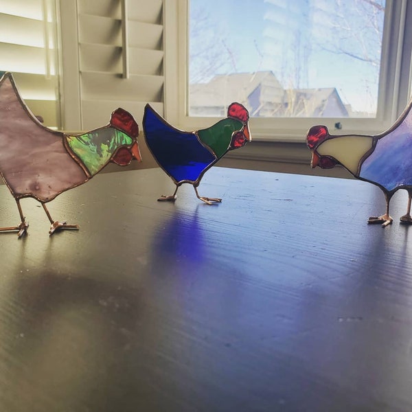 Stained Glass Chickens - Etsy