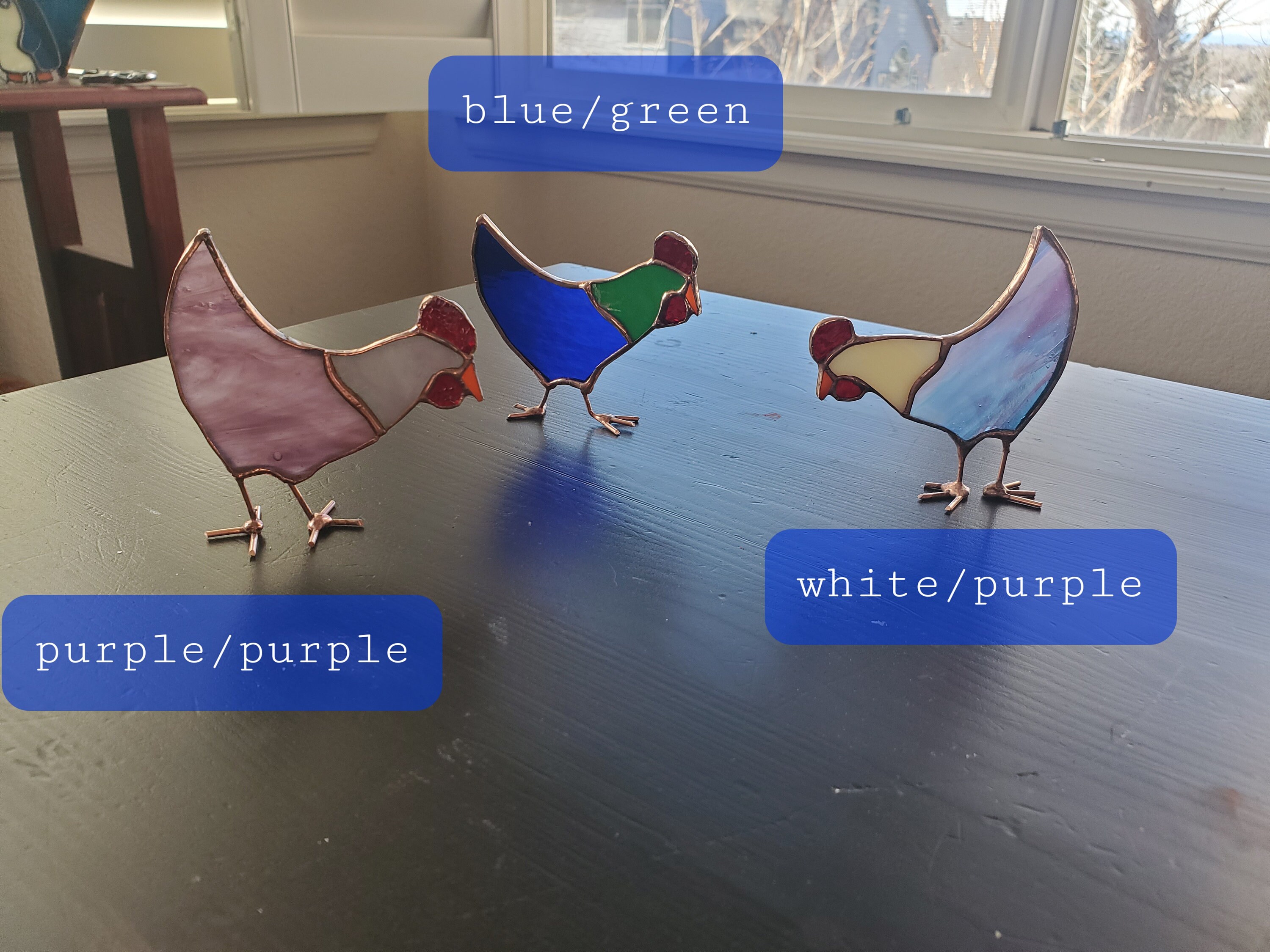 Chicken Stained Glass | Etsy