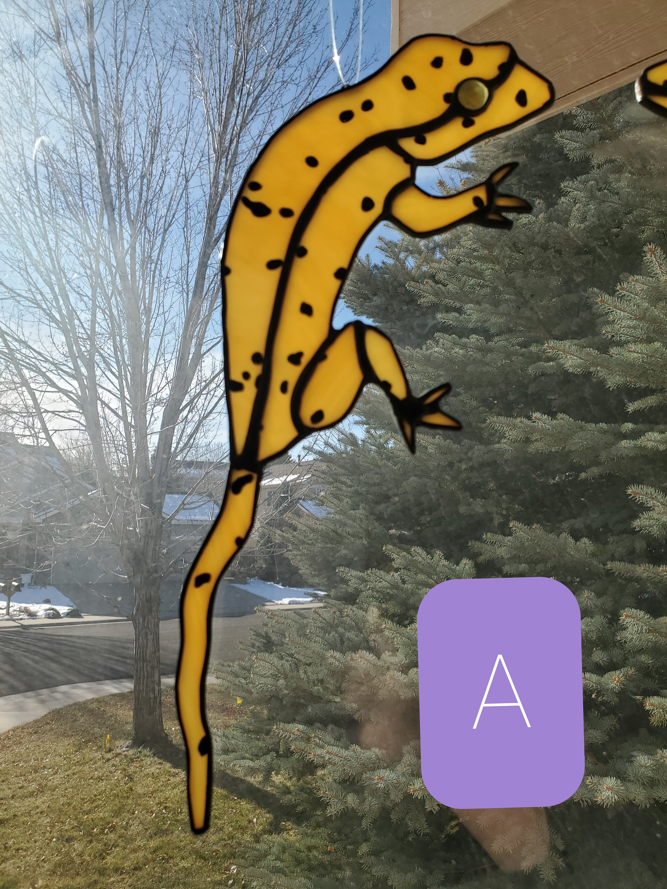 Dalmation Crested Gecko Stained Glass - Etsy