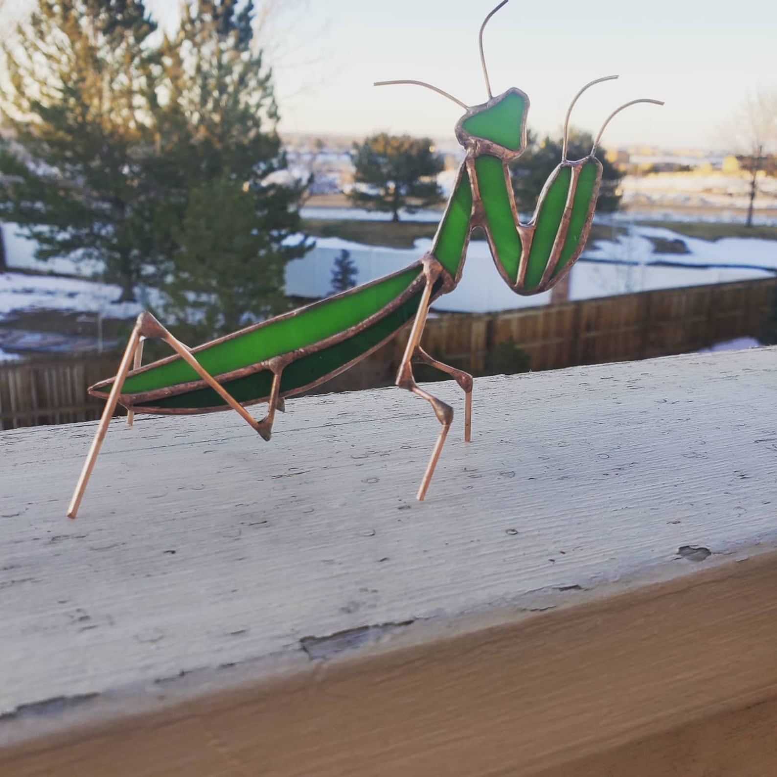Praying Mantis Stained Glass Freestanding - Etsy