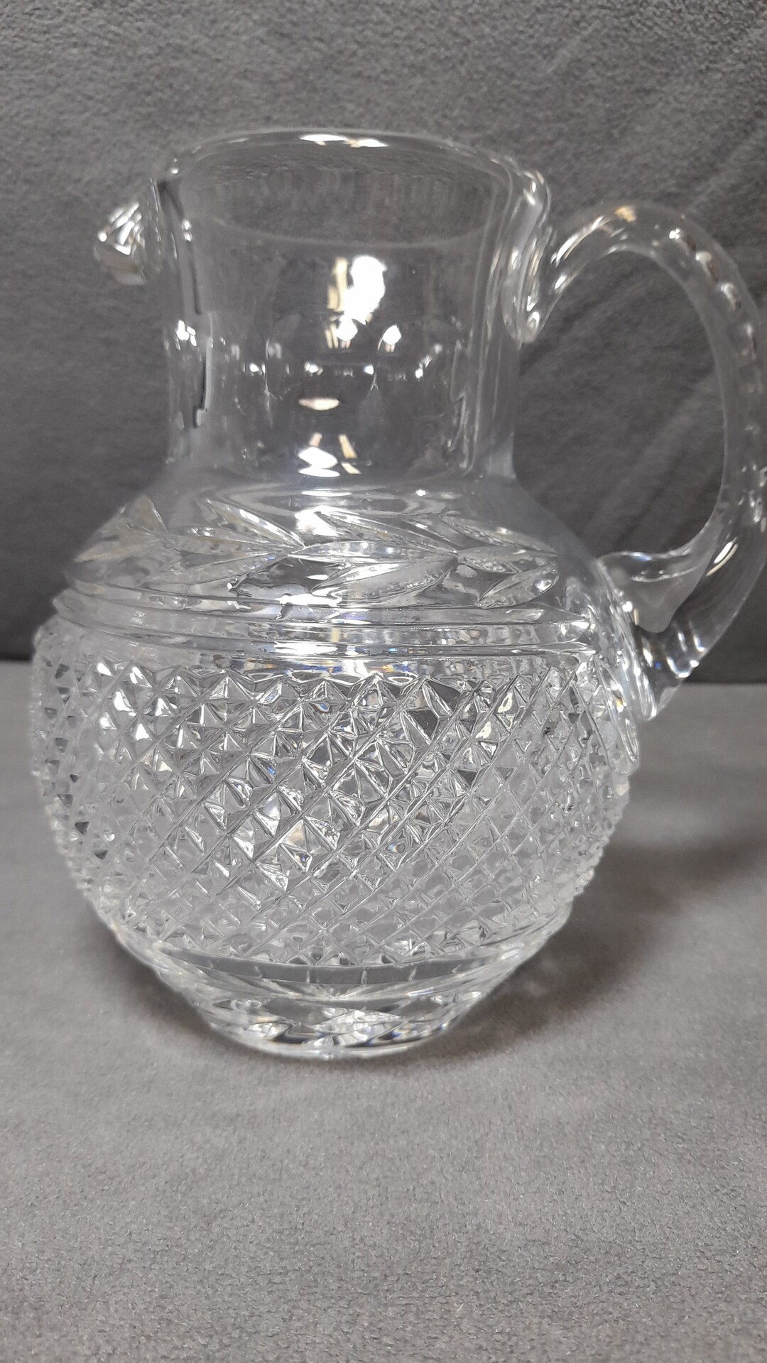 Vintage Irish Galway leah Pattern Cut Crystal 44 Oz Pitcher - Etsy