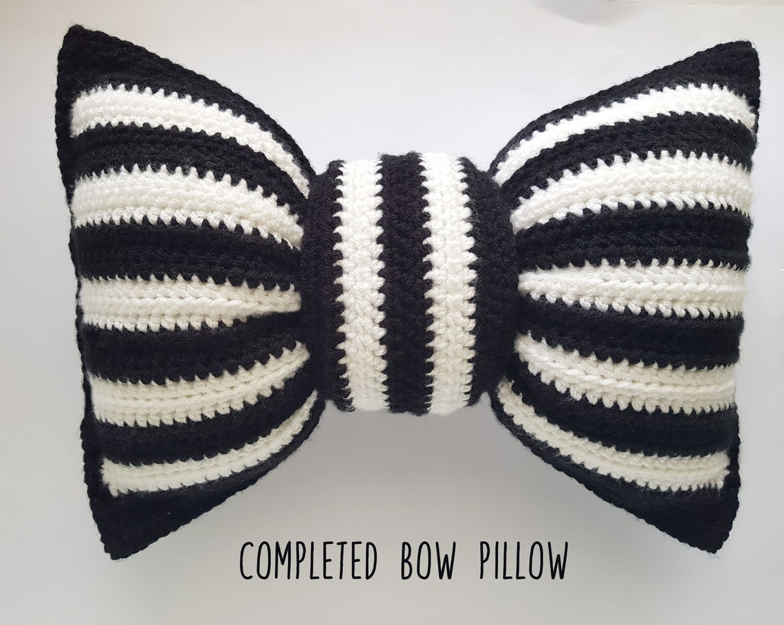 PATTERN ONLY Crochet Striped Bow Pillow Pattern. DIY Nursery - Etsy