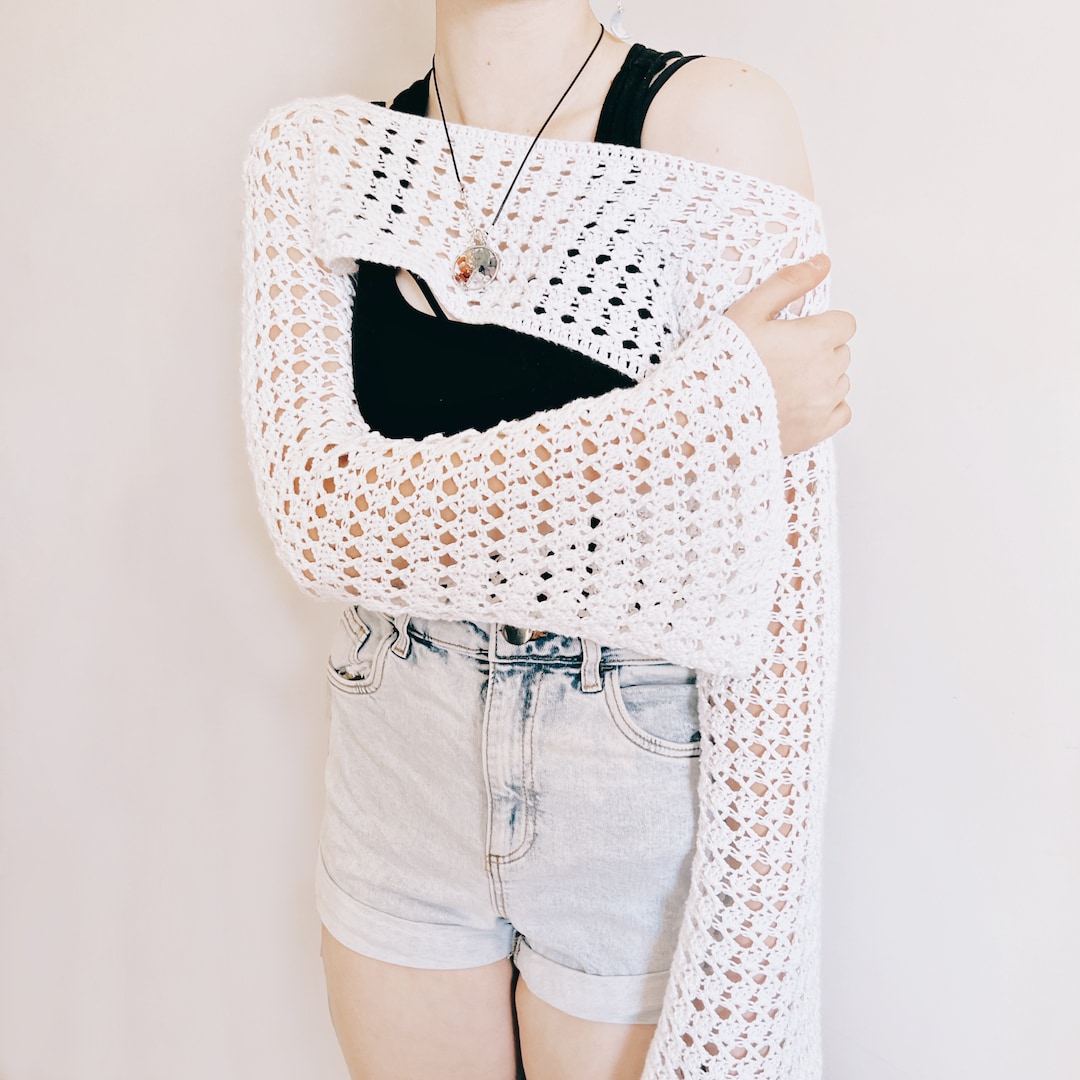 PATTERN ONLY - Adults Azaria Shrug Crochet Pattern. Bell Sleeve Top ...