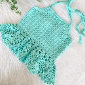 PATTERN ONLY - Crochet Juniper Top. Children's Lace Peplum Crop Top. - Etsy