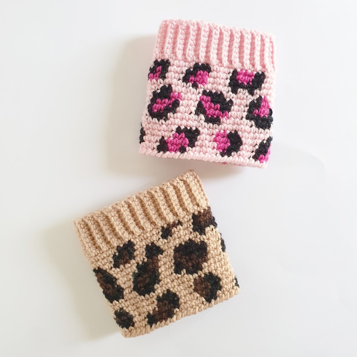 PATTERN ONLY - Crochet Leopard Print Coffee Cozy. Takeaway Coffee ...