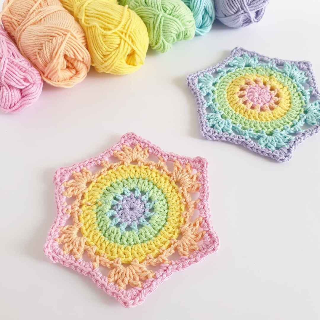 PATTERN ONLY - Crochet Sundance Coaster. 2 Sizes, Mug and Bowl Coaster ...