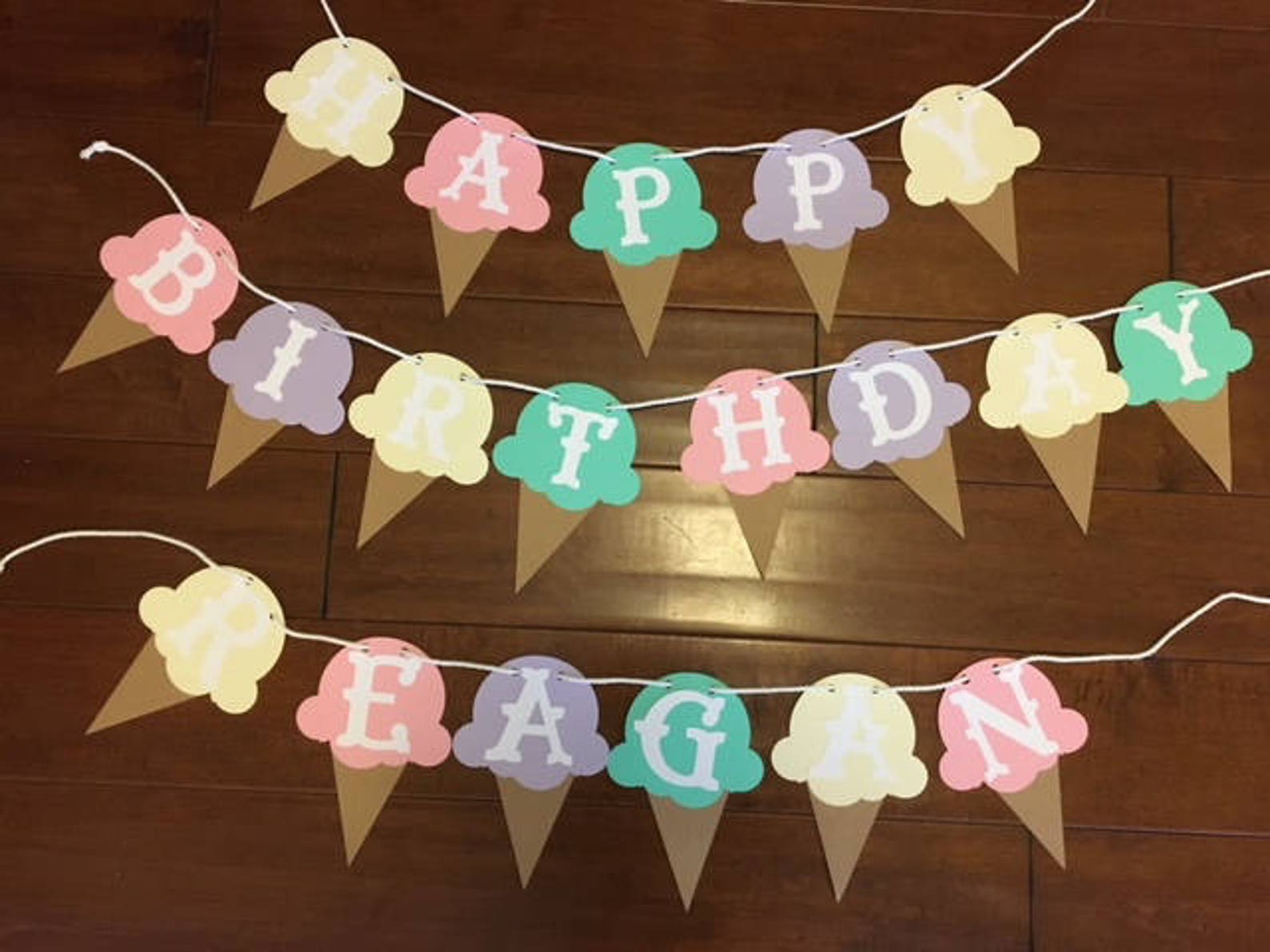 Ice Cream Banner/ Ice Cream Birthday Banner/ Ice Cream Party/ - Etsy