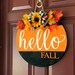Front Door Decor Hello Fall Unique Autumn Gift Fall - Etsy