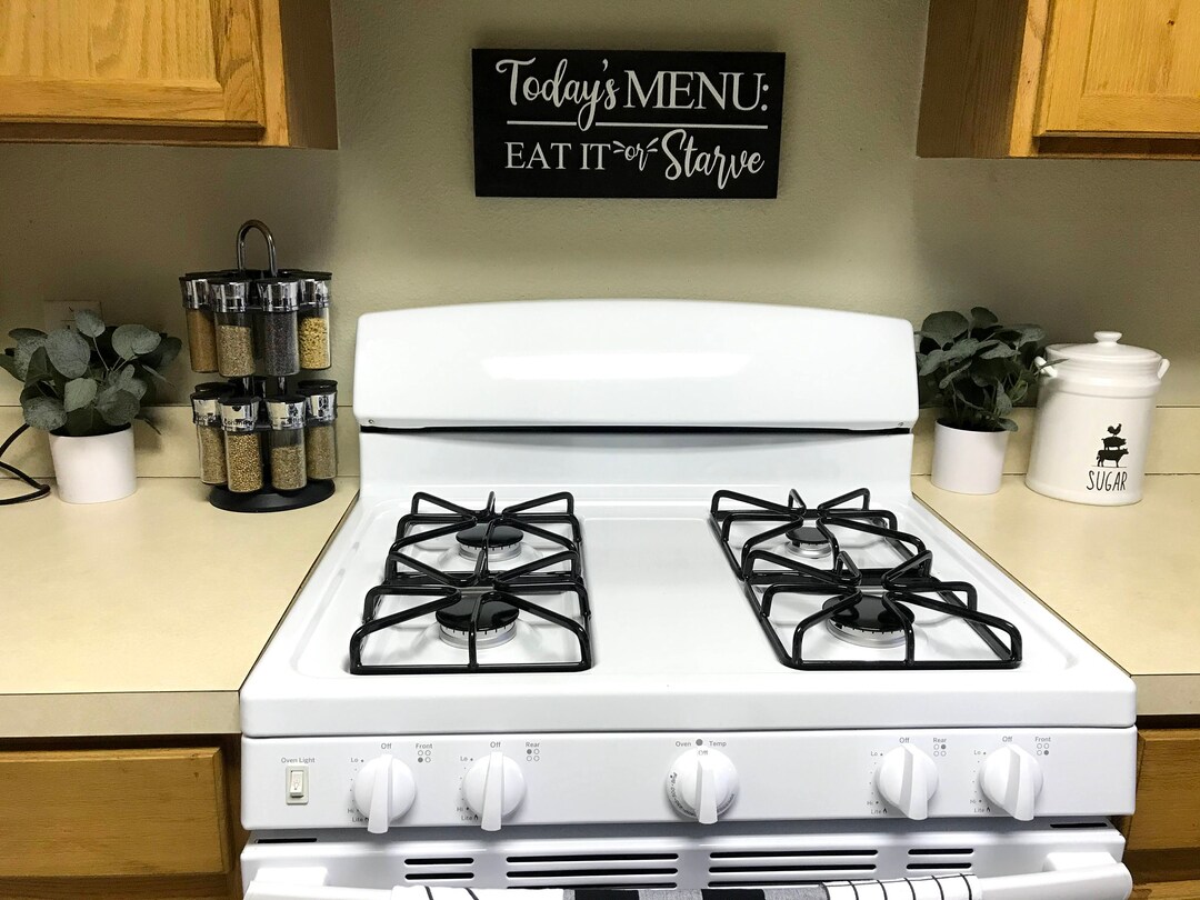 Eat Sign | Eat It or Starve Sign | Farmhouse Decor Kitchen | Today's ...