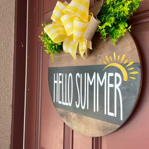 Front Door Decor Hello Summer Wreath Summer Door Hanger - Etsy