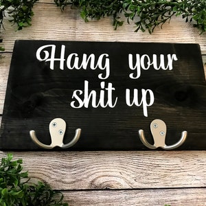 Funny Key Holder for Wall | Key Rack | Hang Your Shit Up - Etsy