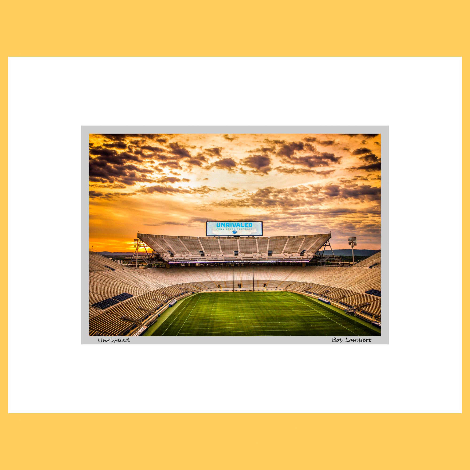 Beaver Stadium Photo at Penn State - Hand Signed, Matted, Titled Photo ...
