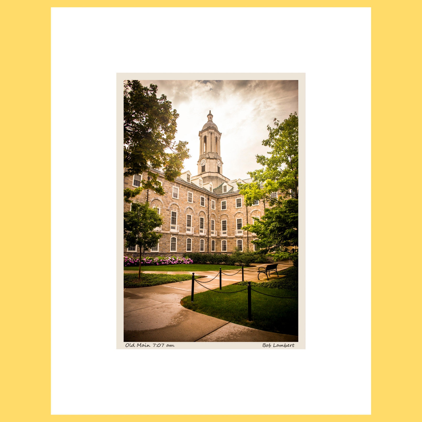 Old Main Photo at Penn State - Hand Signed, Matted, Titled Photo ...