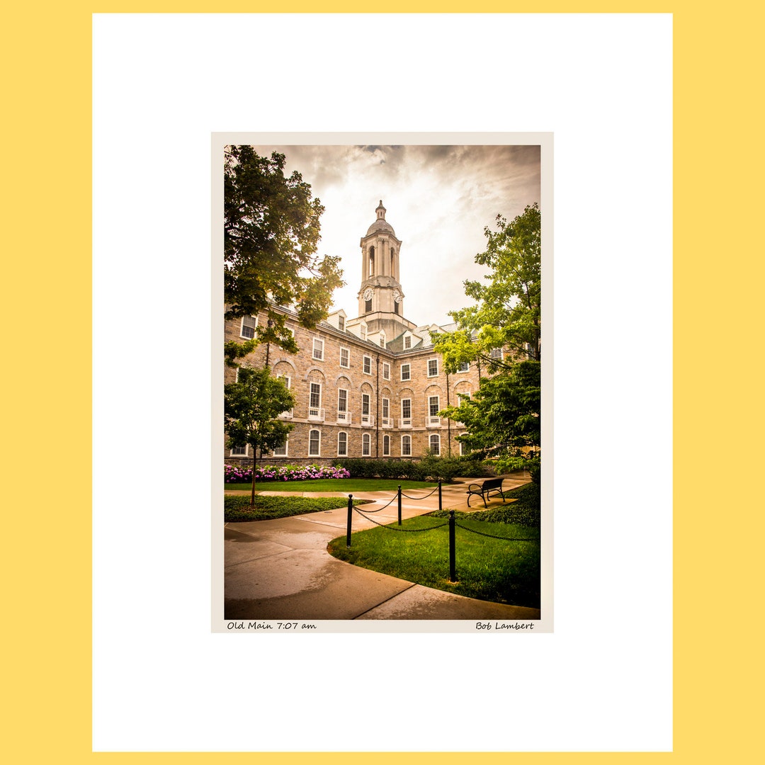 Old Main Photo at Penn State - Hand Signed, Matted, Titled Photo ...